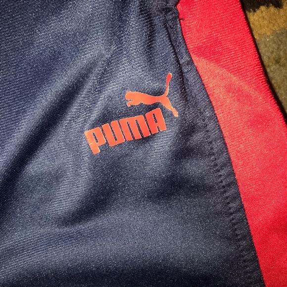 Puma | Bottoms | Puma Track Pants Blue Red Xl 82 | Poshmark